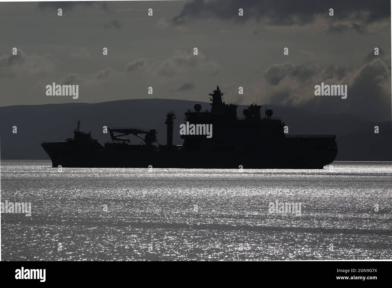 KNM Maud (A536), a replenishment oiler operated by the Royal Norwegian ...