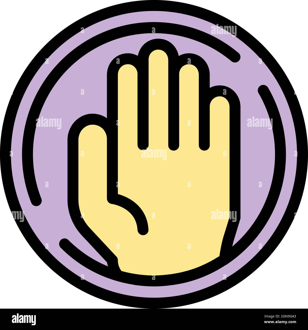 Stop family violence icon. Outline stop family violence vector icon ...