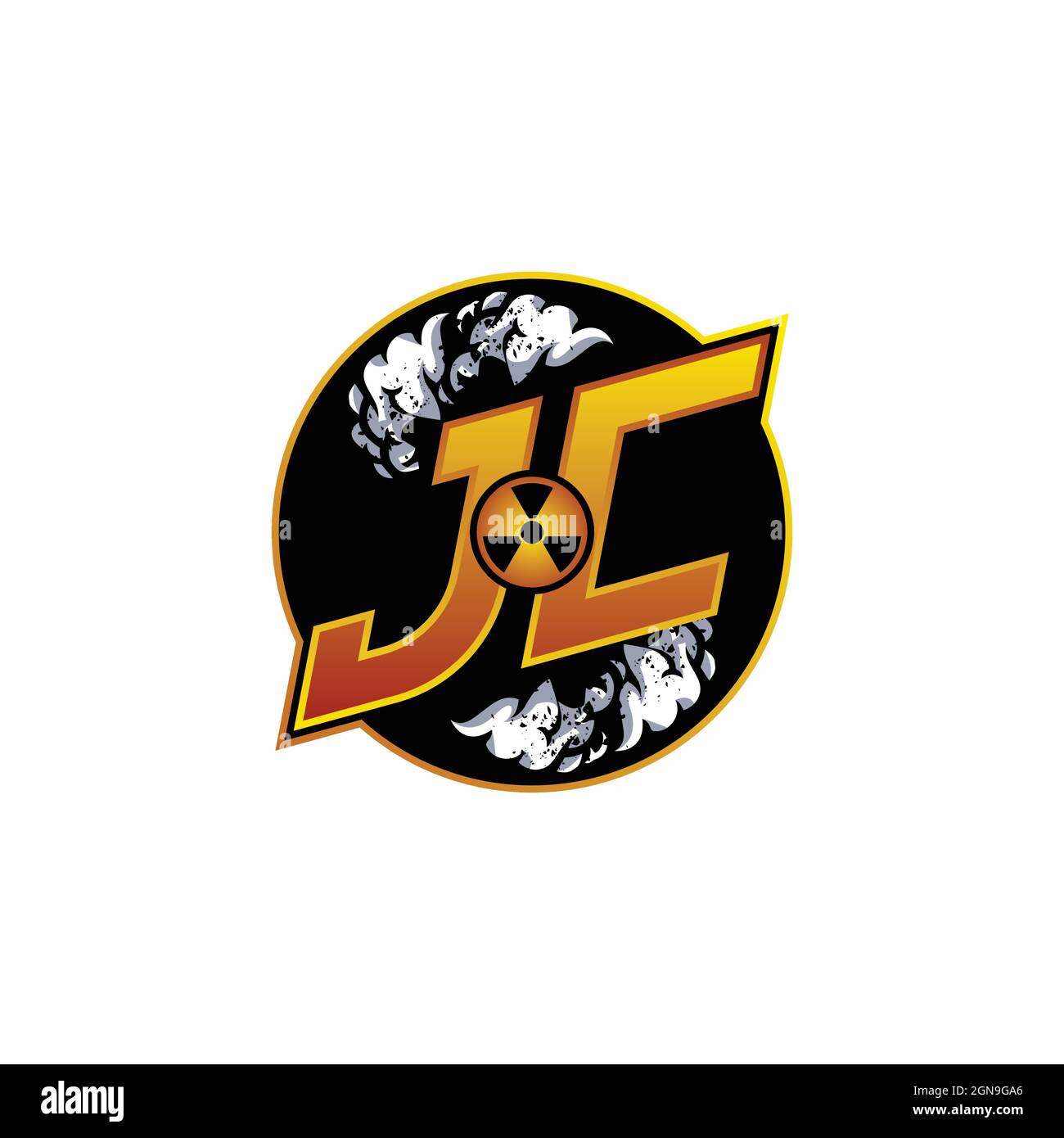 JC Logo Monogram Gaming with Gas Shape designs template vector icon ...