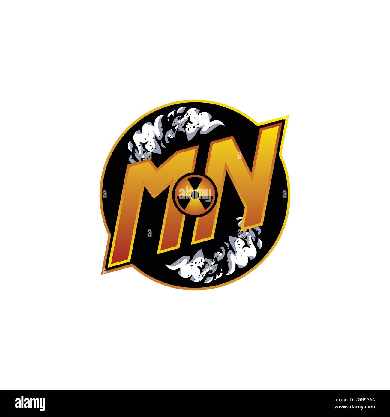 MN Logo Monogram Gaming with Gas Shape designs template vector icon ...