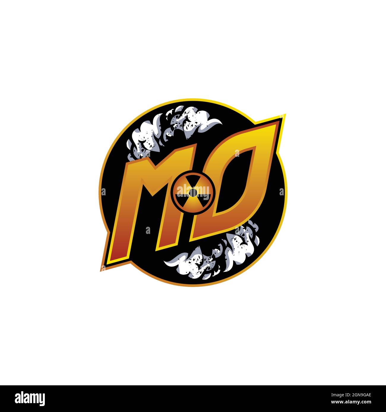 MO Logo Monogram Gaming with Gas Shape designs template vector icon ...