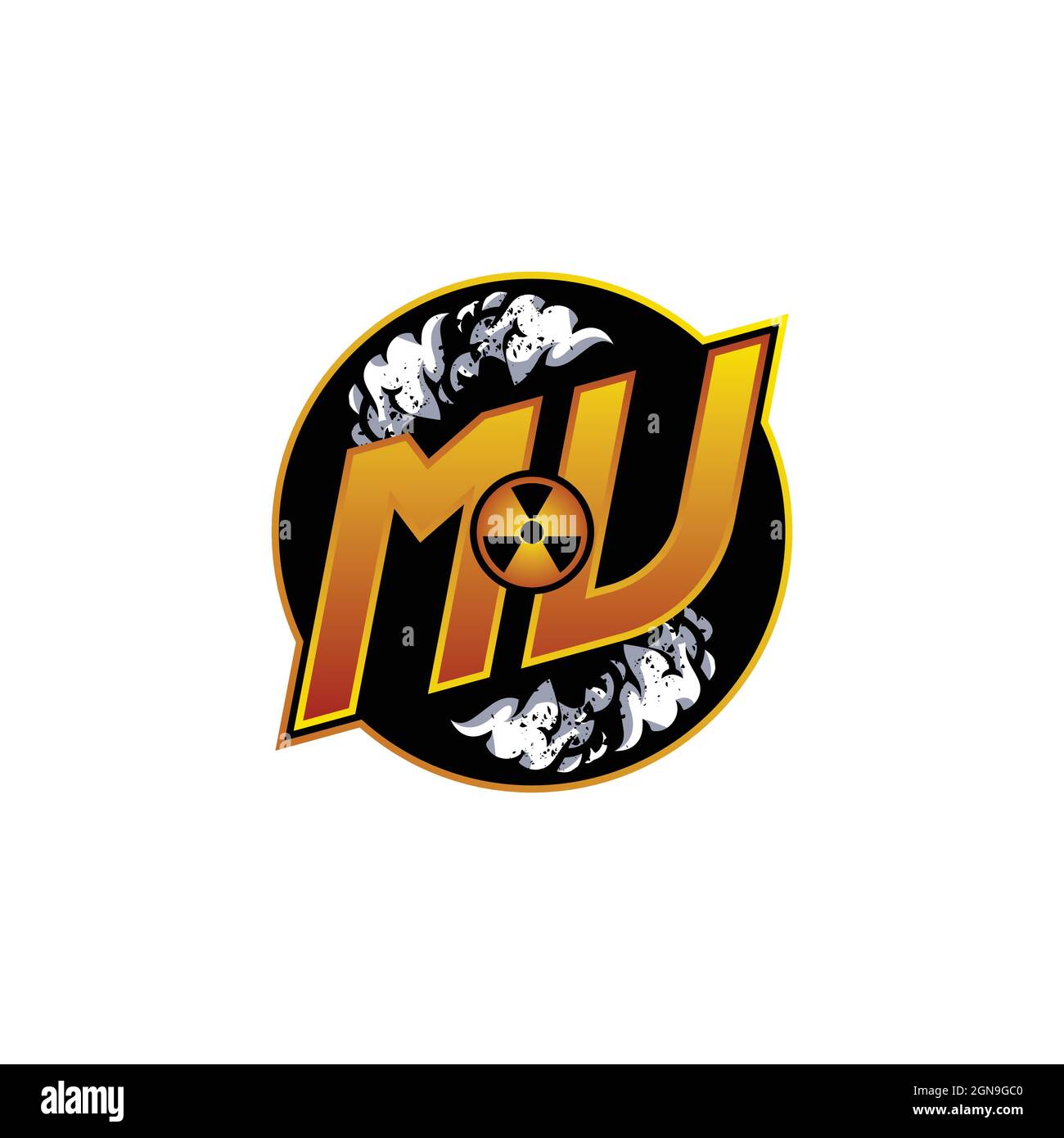 MU Logo Monogram Gaming with Gas Shape designs template vector icon ...