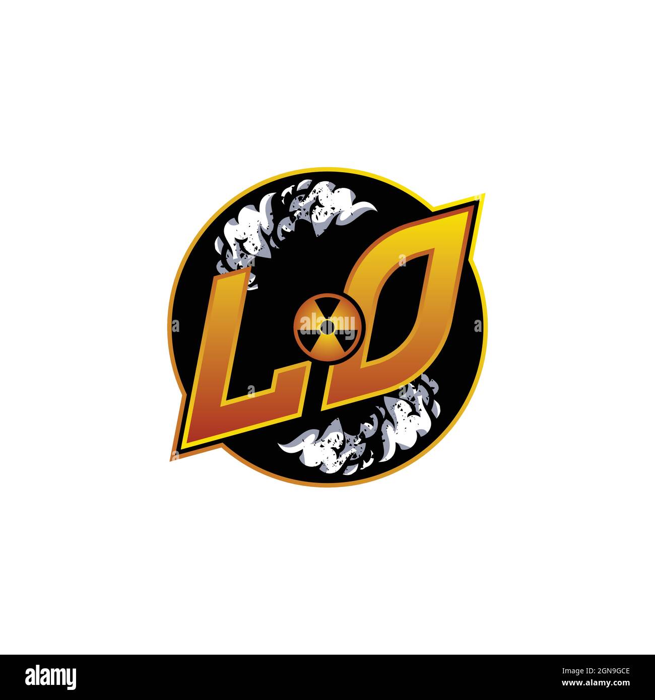 LO Logo Monogram Gaming with Gas Shape designs template vector icon ...