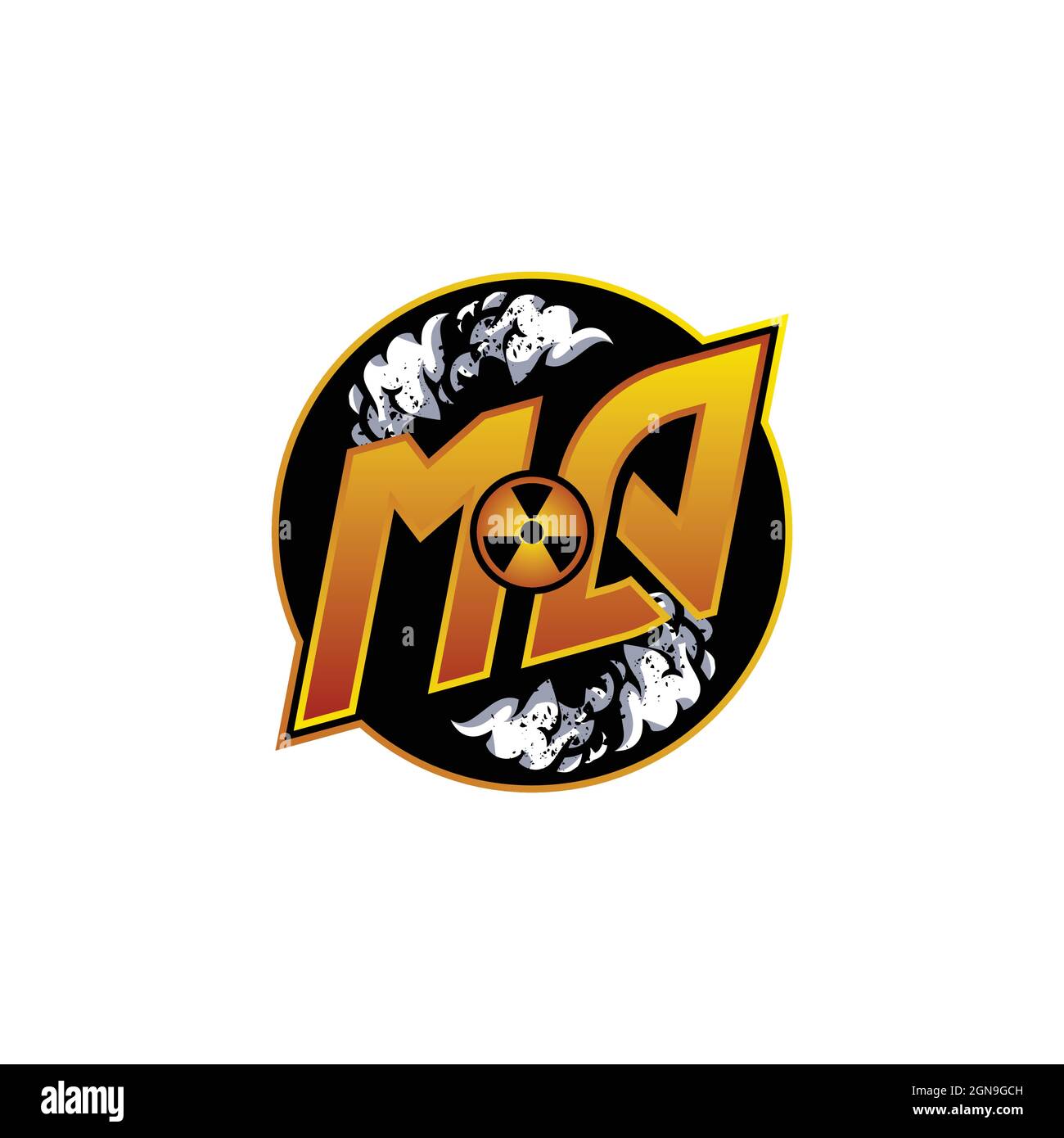 MQ Logo Monogram Gaming with Gas Shape designs template vector icon ...