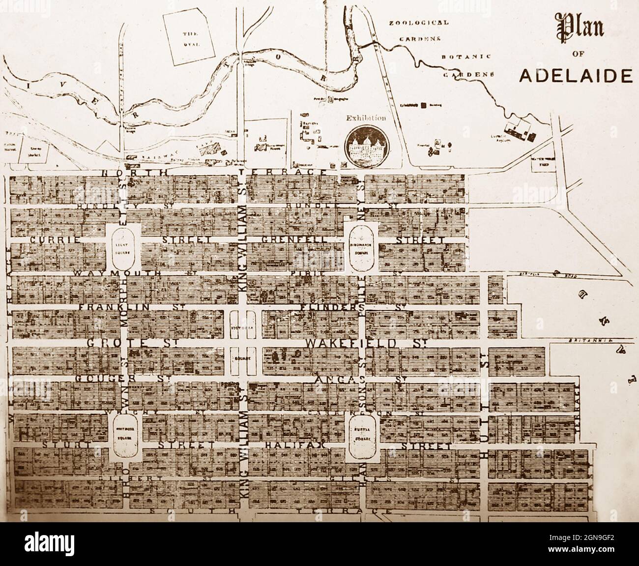 Map of adelaide hi-res stock photography and images - Alamy