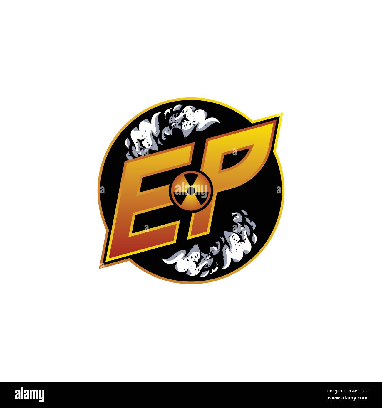 EP Logo Monogram Gaming with Gas Shape designs template vector icon ...