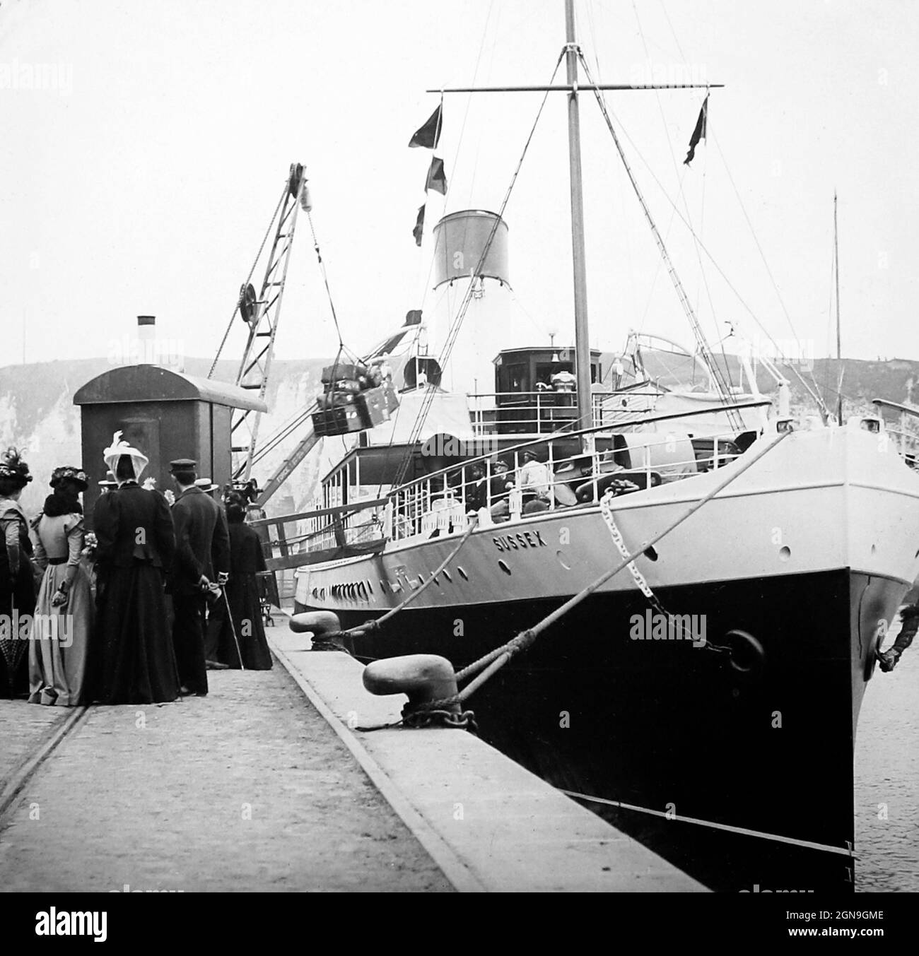 Victorian cross channel ferry Black and White Stock Photos & Images - Alamy