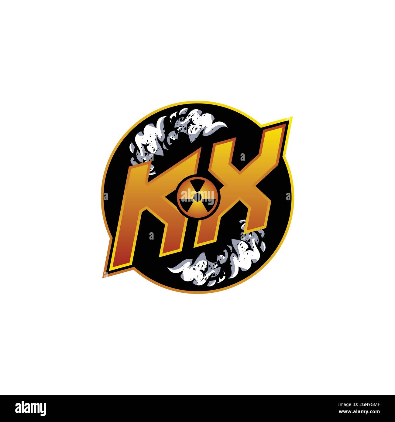 KX Logo Monogram Gaming with Gas Shape designs template vector icon ...
