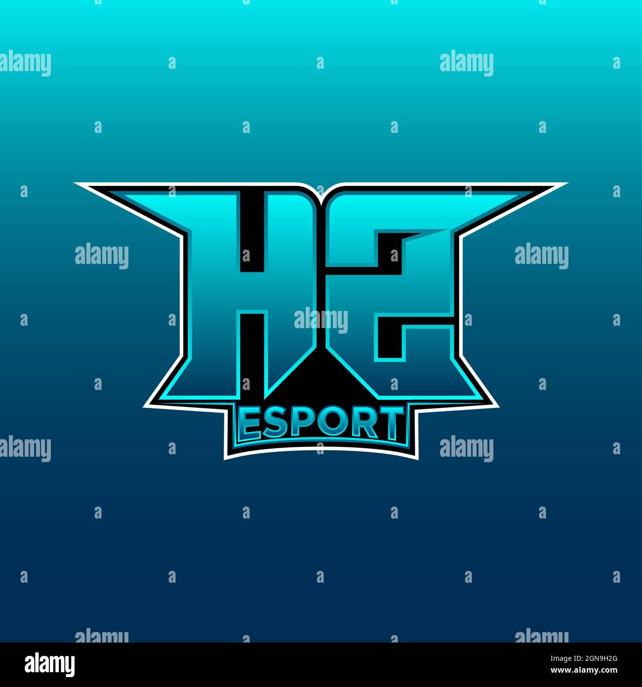 HR Logo Monogram Gaming with Gas Shape designs template vector icon ...