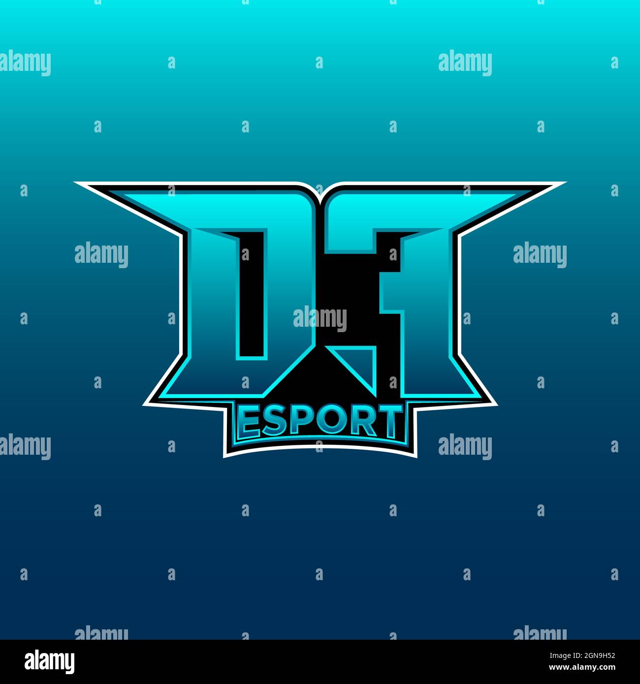 DF Logo Monogram Gaming with Gas Shape designs template vector icon ...