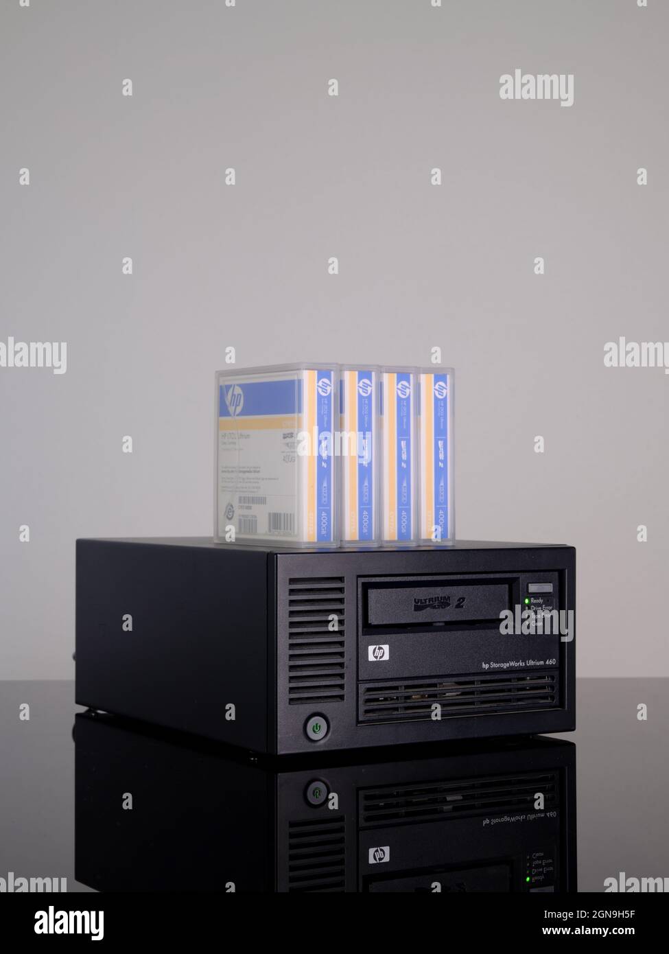 LTO (Linear Tape Open) data drive used to backup and archive files and ...