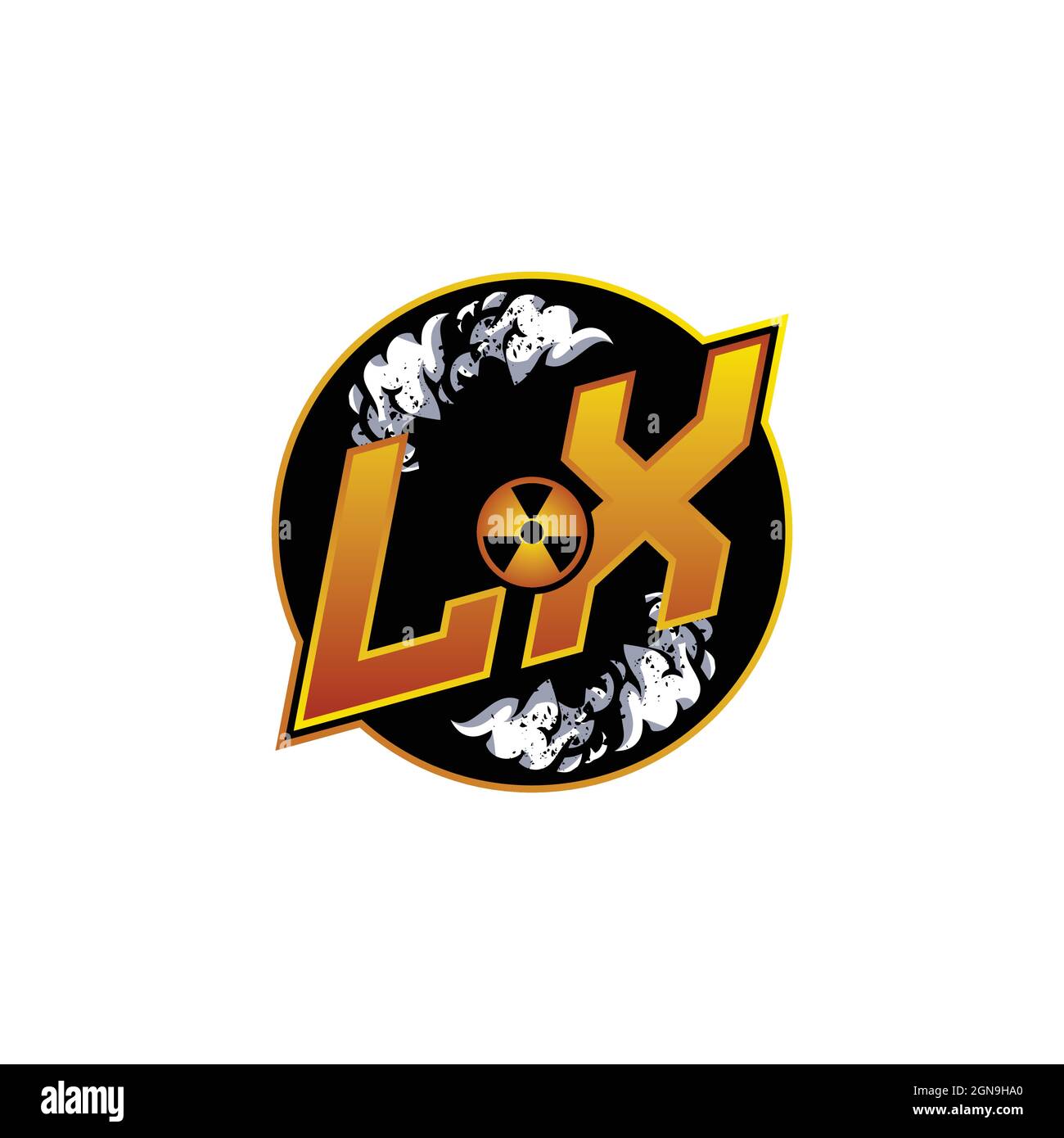 LX Logo Monogram Gaming with Gas Shape designs template vector icon ...