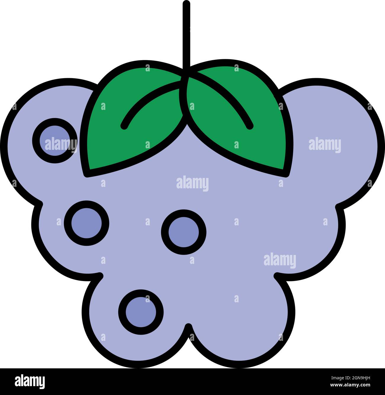 Raspberry food icon. Outline raspberry food vector icon color flat ...