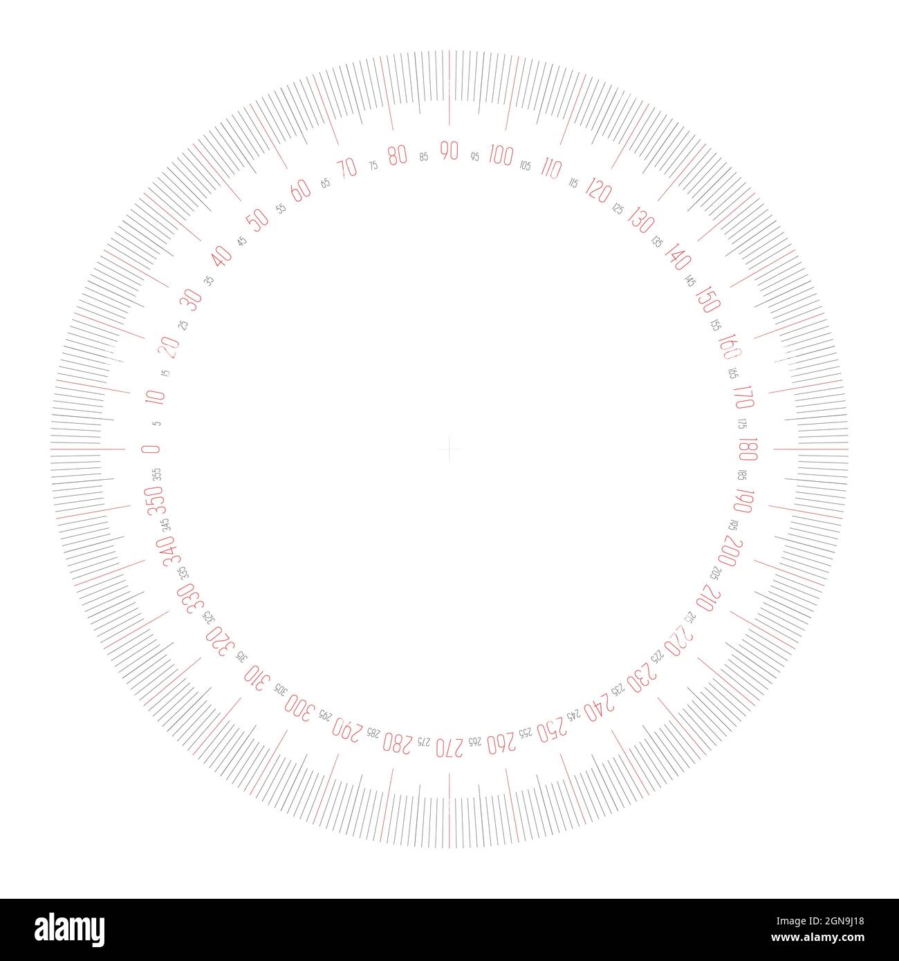 Full Circle Protractor Template Printable