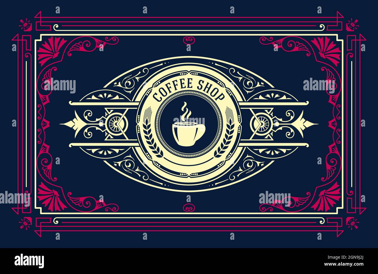 Vector, Coffee Shop label for cafe business Stock Vector Image & Art ...