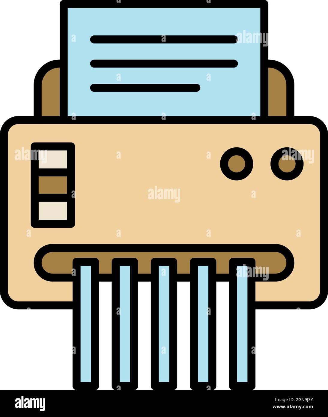 Modern shredder icon. Outline modern shredder vector icon color flat ...
