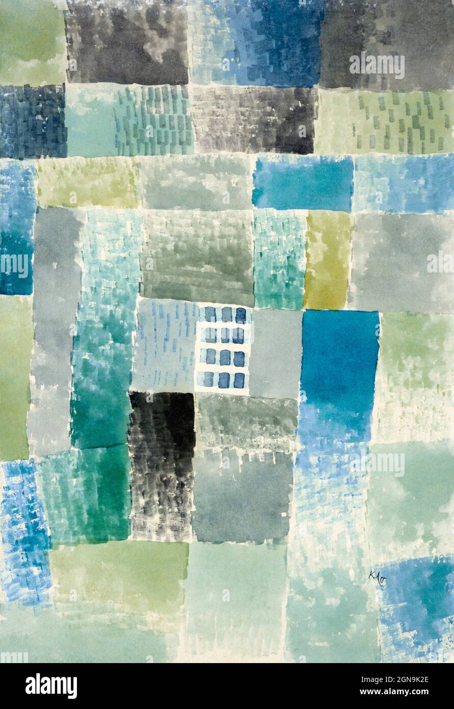 First house in a settlement (1926) painting in high resolution by Paul ...