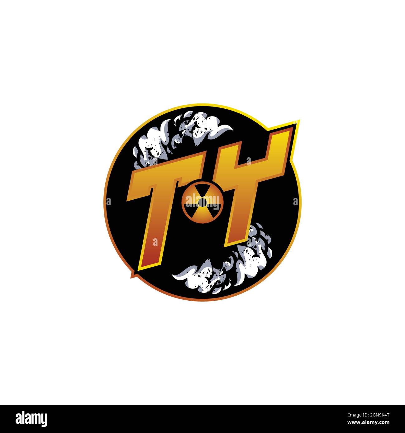TY Logo Monogram Gaming with Gas Shape designs template vector icon ...