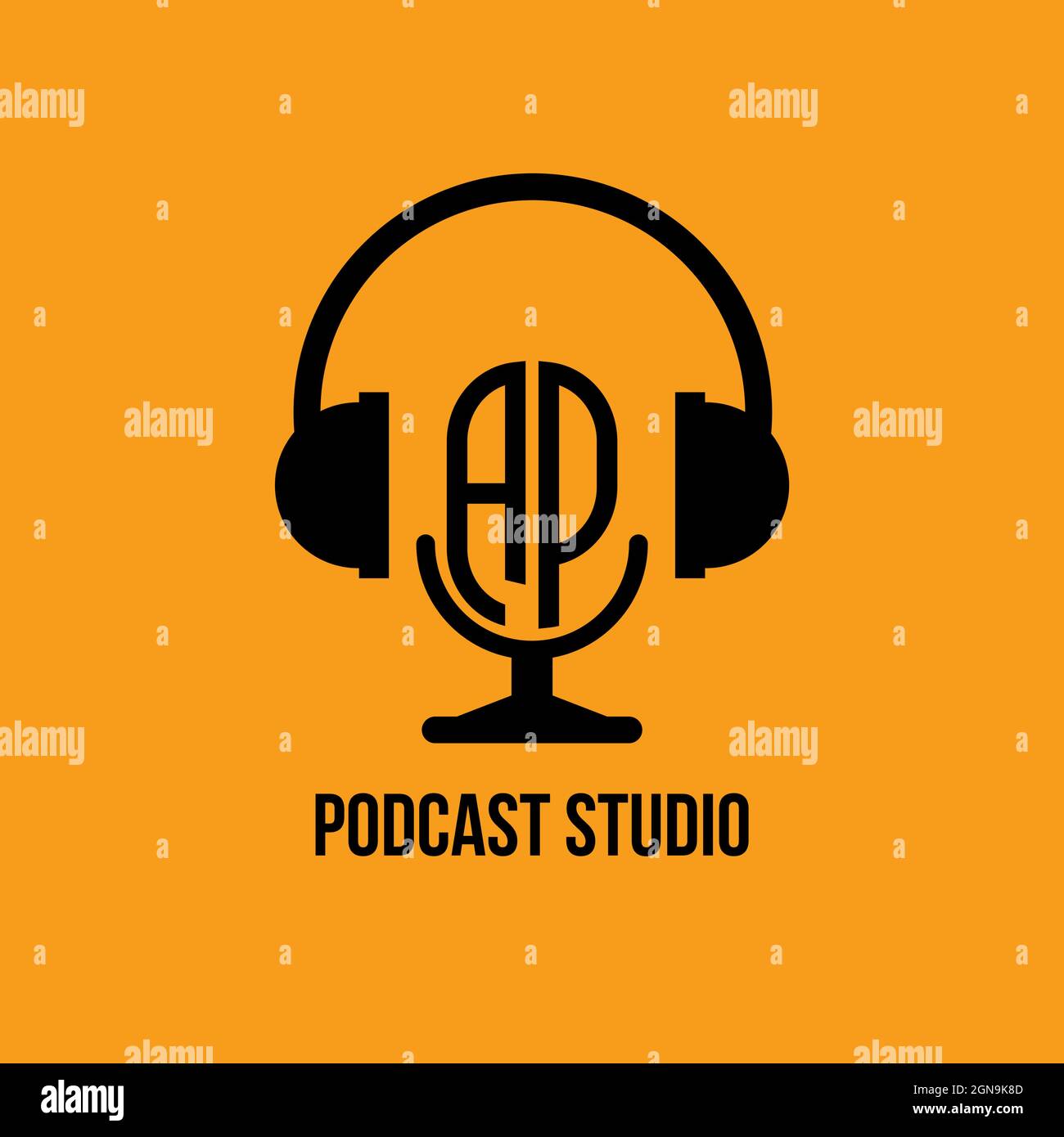 AP Logo ESport Gaming Initial with Blue Light Color design vector ...