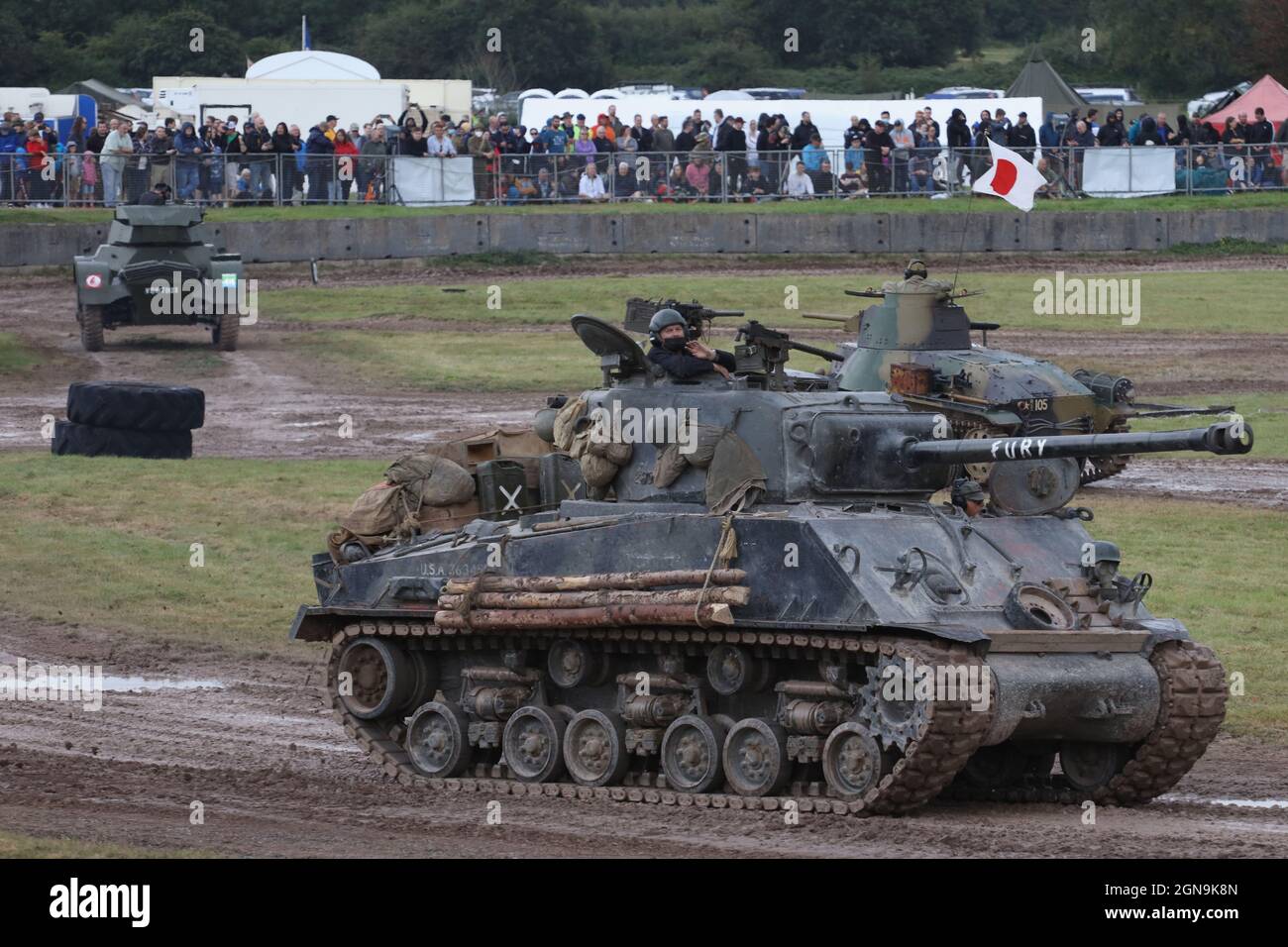 Sherman tank. An M4A2(76) HVSS Sherman tank that was used in the film ...
