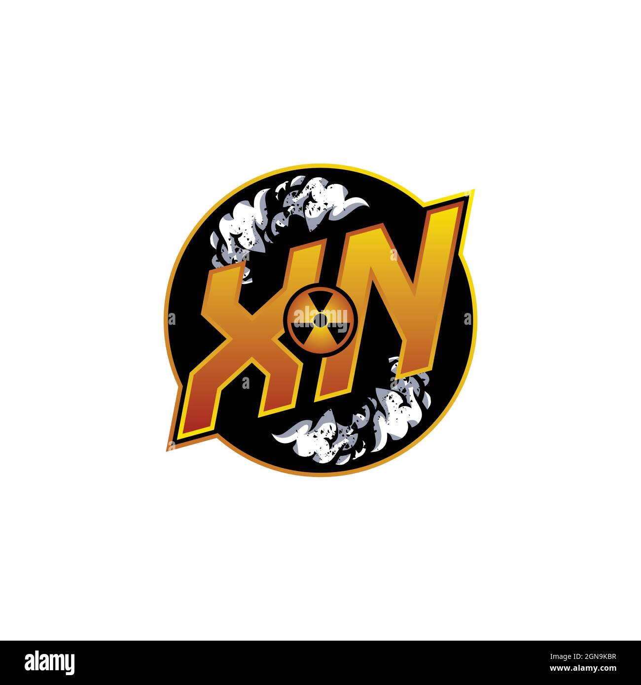 XN Logo Monogram Gaming with Gas Shape designs template vector icon ...
