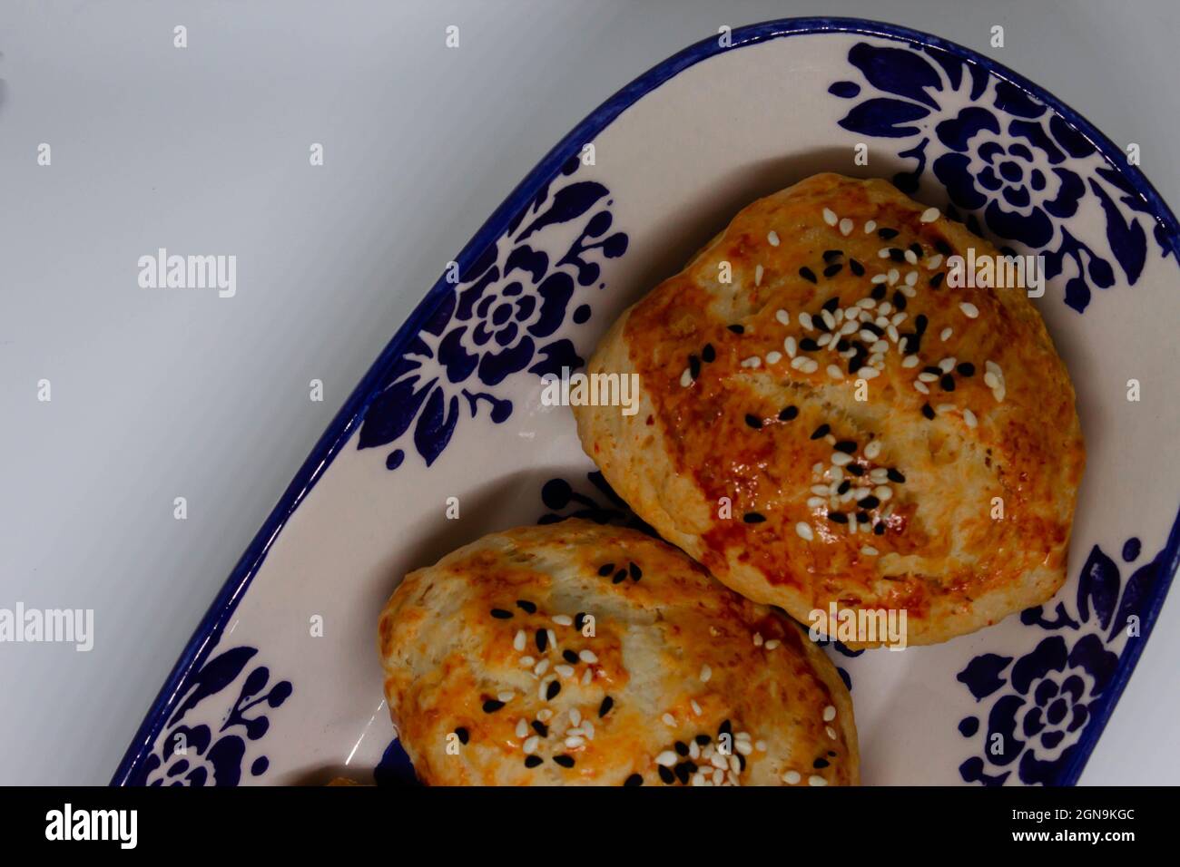 Turkish style pastry made by grandmother. Freshly baked pastry with ...