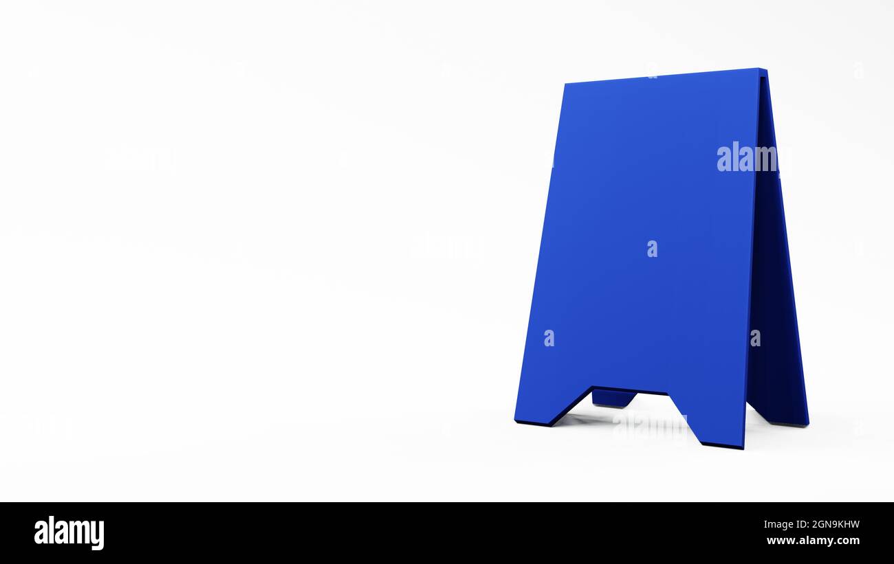 Blue storefront sign on white background , 3D rendering Stock Photo - Alamy