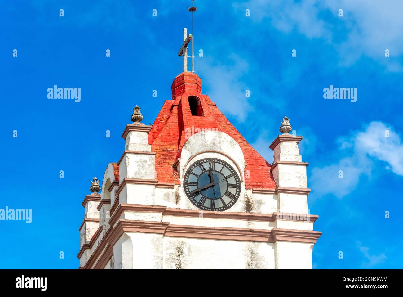 Church clock tower in Camaguey, Cuba, 2016 Stock Photo - Alamy