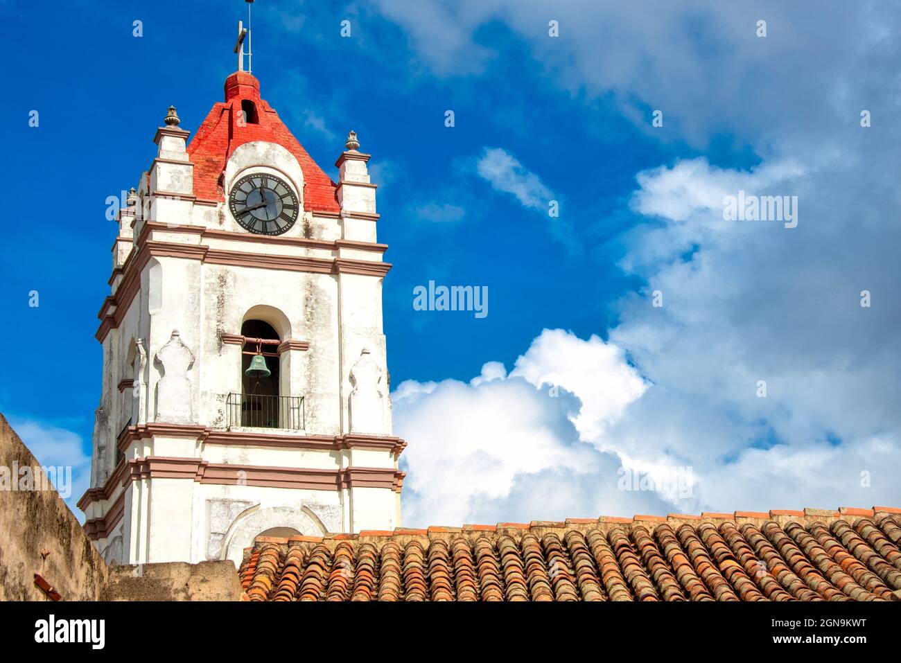 Church clock tower in Camaguey, Cuba, 2016 Stock Photo - Alamy