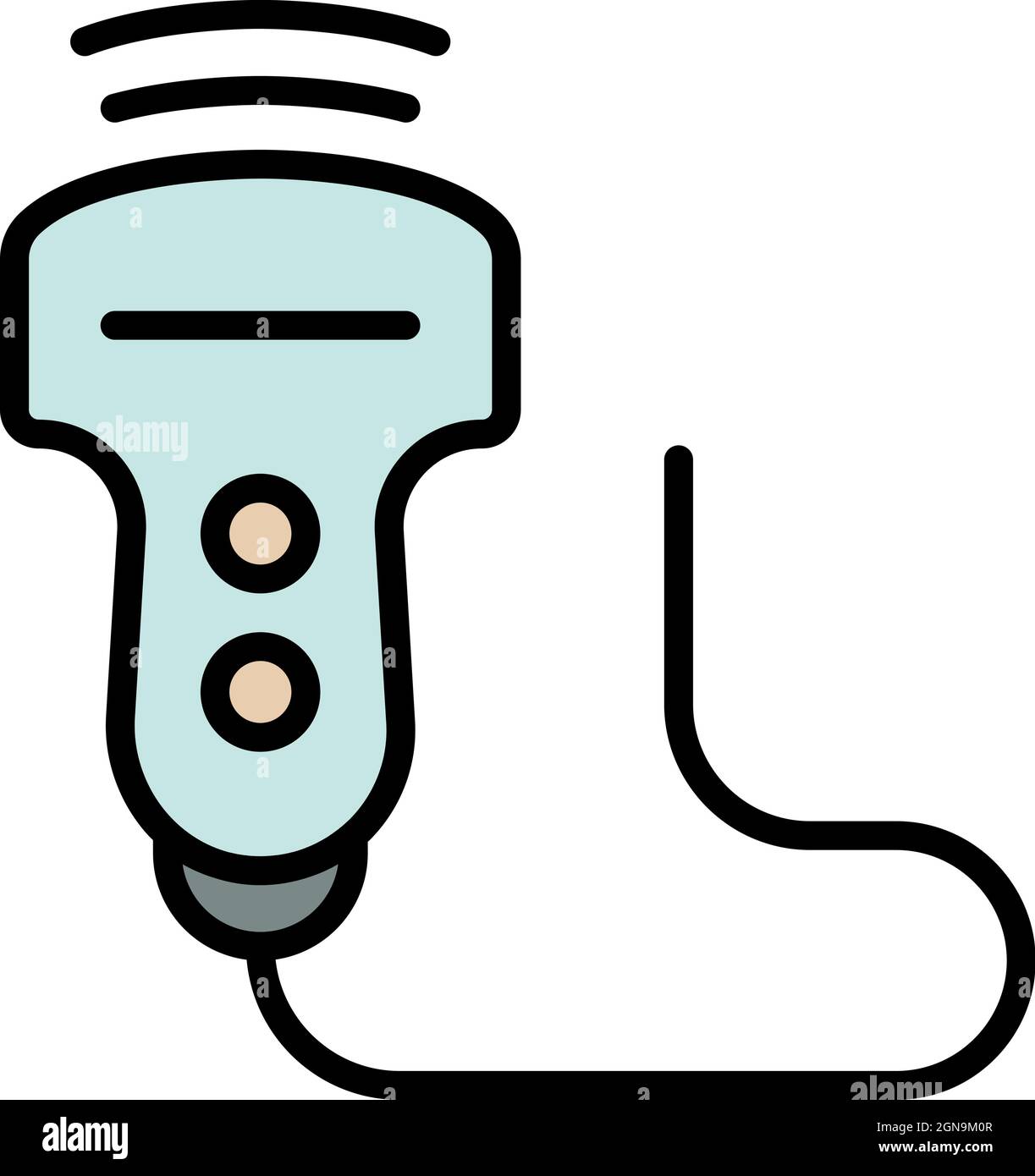 Scanner ultrasound machine icon. Outline scanner ultrasound machine ...