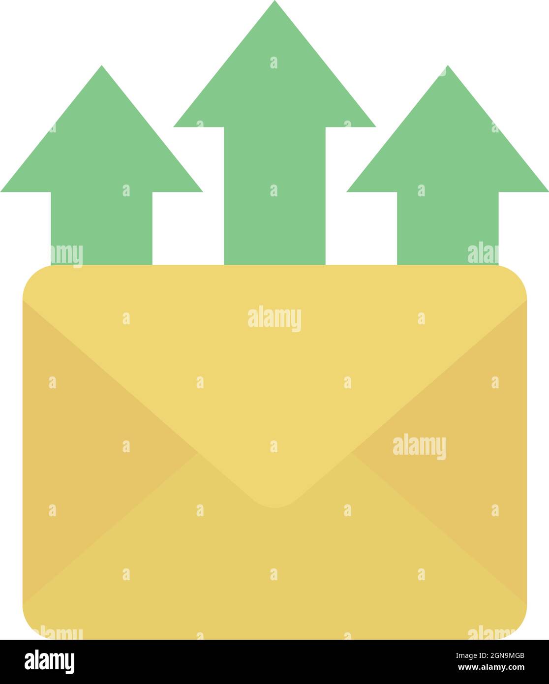 envelope with arrows on white background Stock Vector Image & Art - Alamy