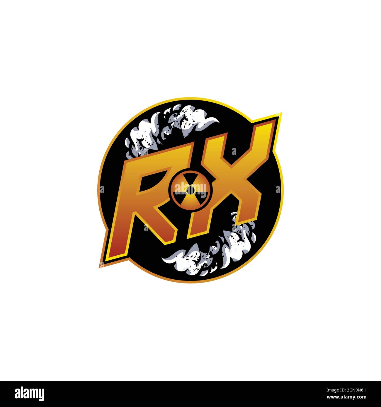 RX Logo Monogram Gaming with Gas Shape designs template vector icon ...