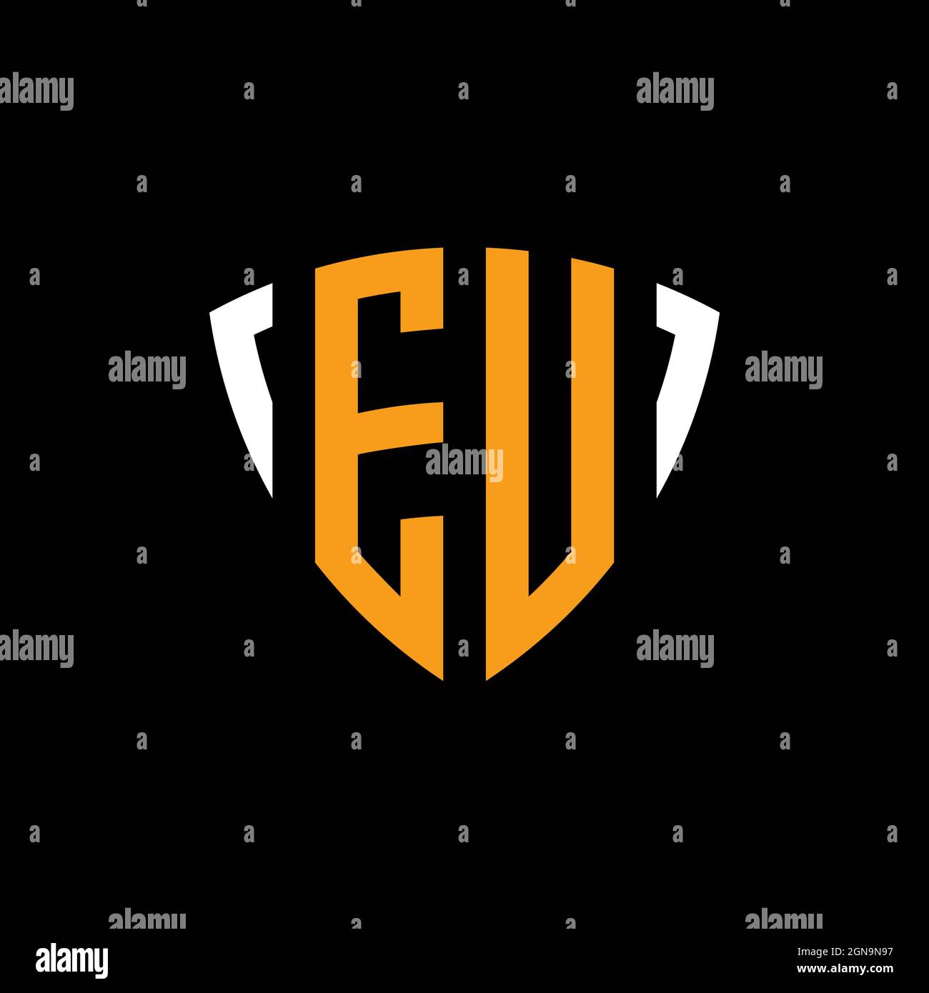 FF Monogram Logo Letter Headphone and Microphone shape style vector ...