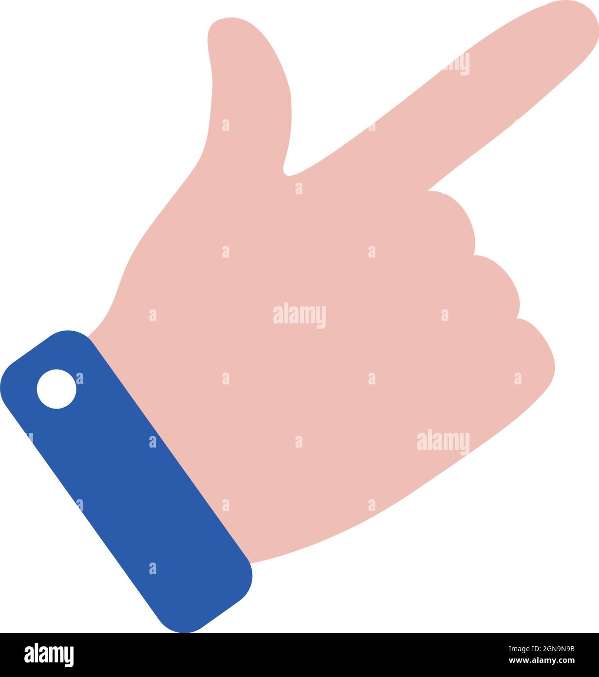 hand pointing icon on white background Stock Vector Image & Art - Alamy