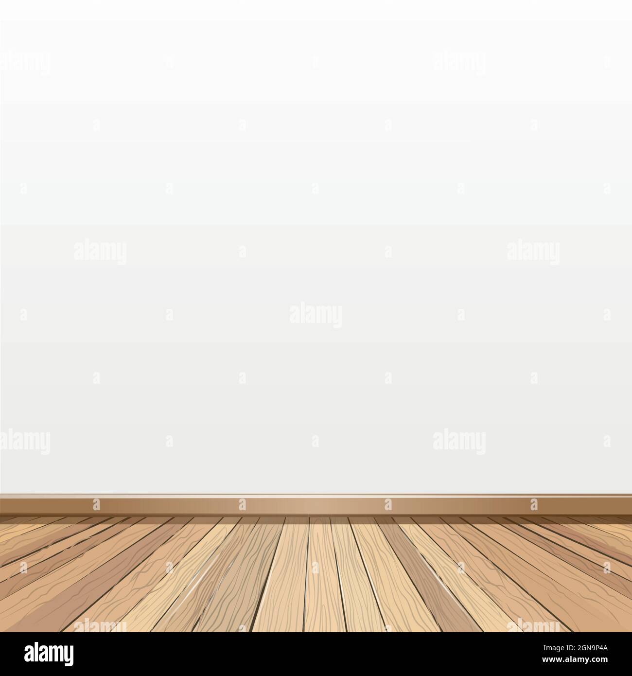Realistic light wood floor and white wall, background for presentation ...