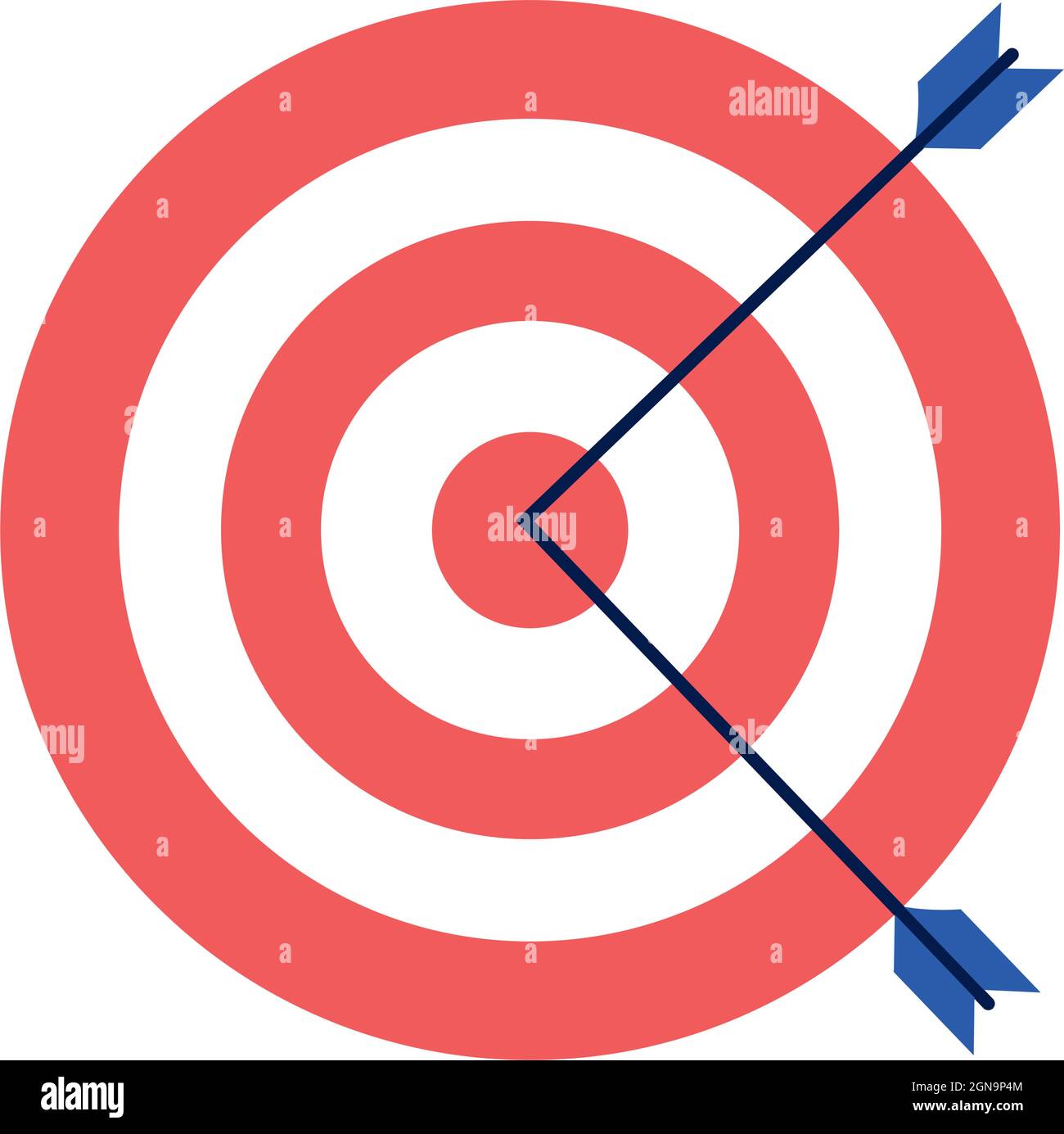 target with arrow on white background Stock Vector Image & Art - Alamy