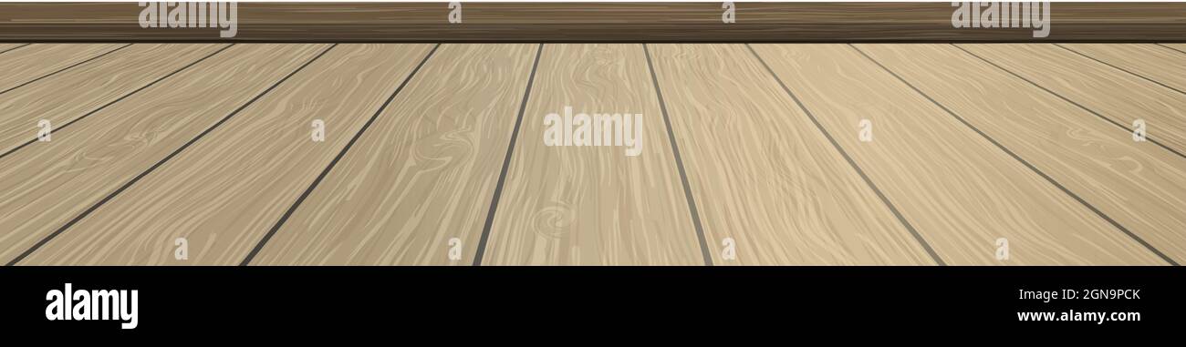 Realistic light wood floor and white wall, background for presentation ...