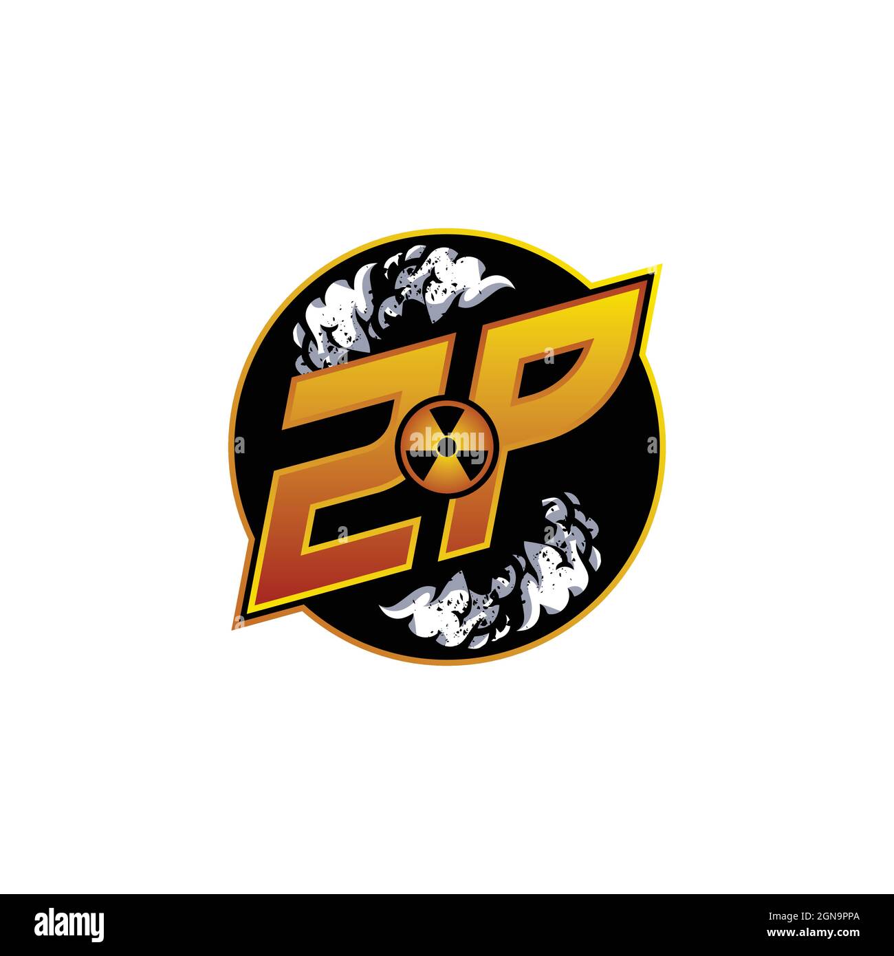 ZP Logo Monogram Gaming with Gas Shape designs template vector icon ...