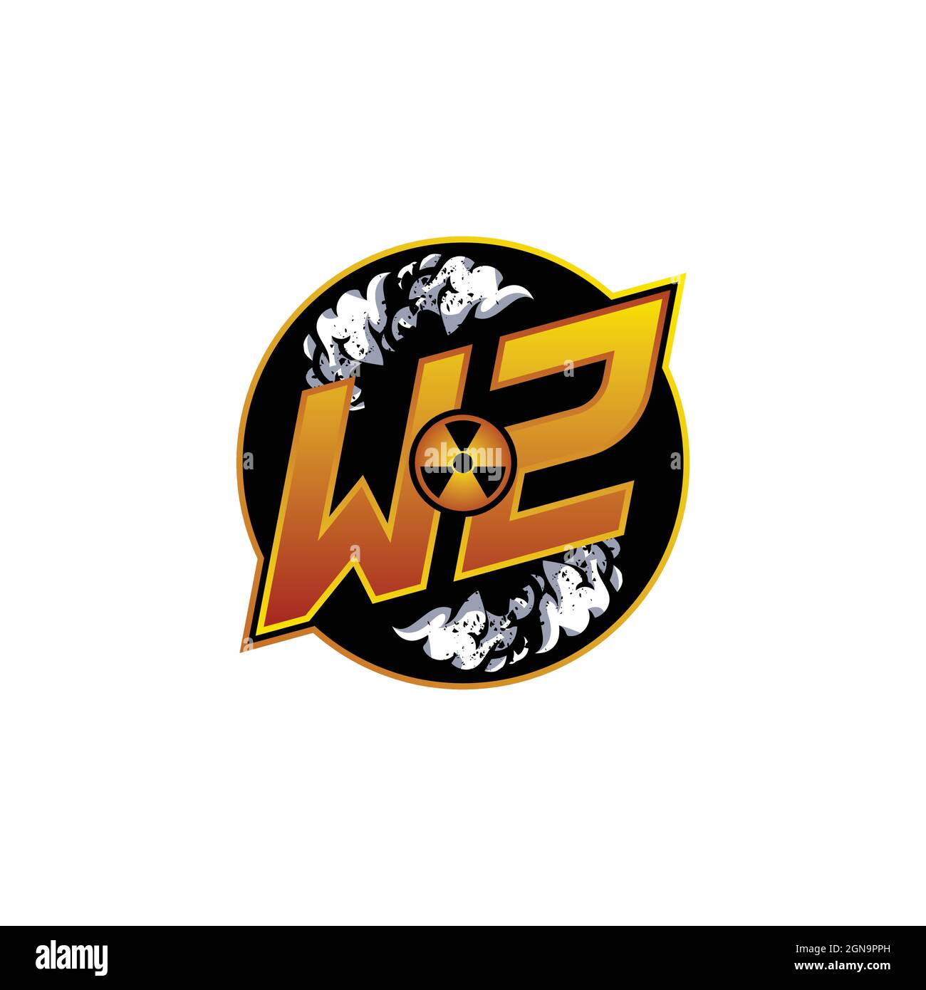 WZ Logo Monogram Gaming with Gas Shape designs template vector icon ...