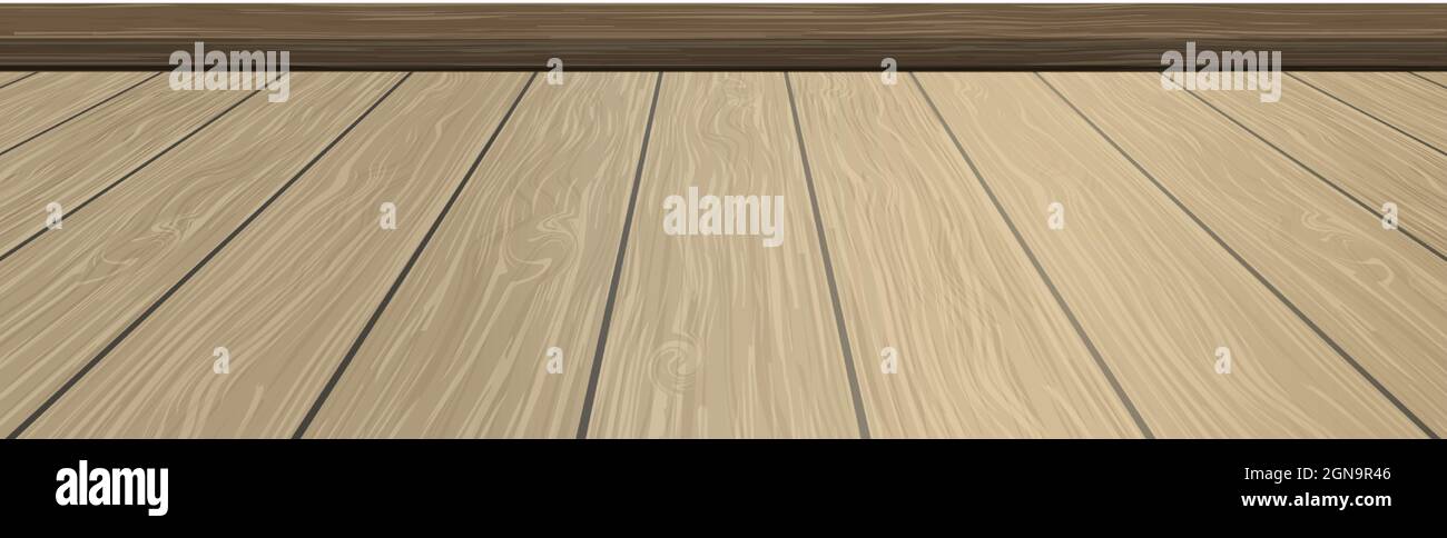 Realistic light wood floor and white wall, background for presentation ...