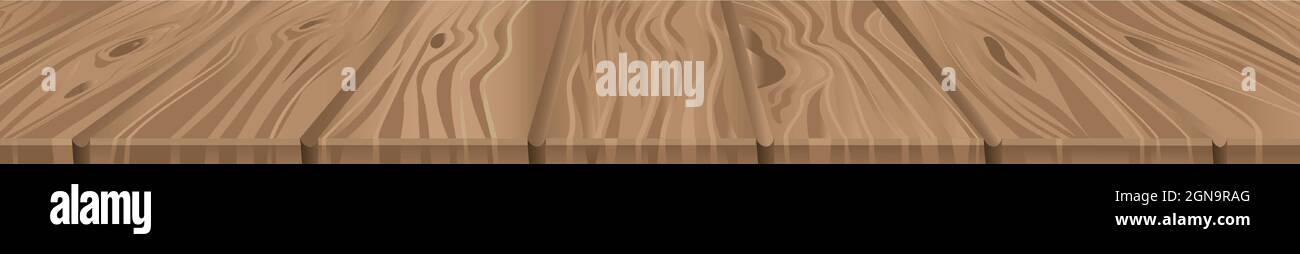 Large table top, wooden texture from boards, white background - Vector ...