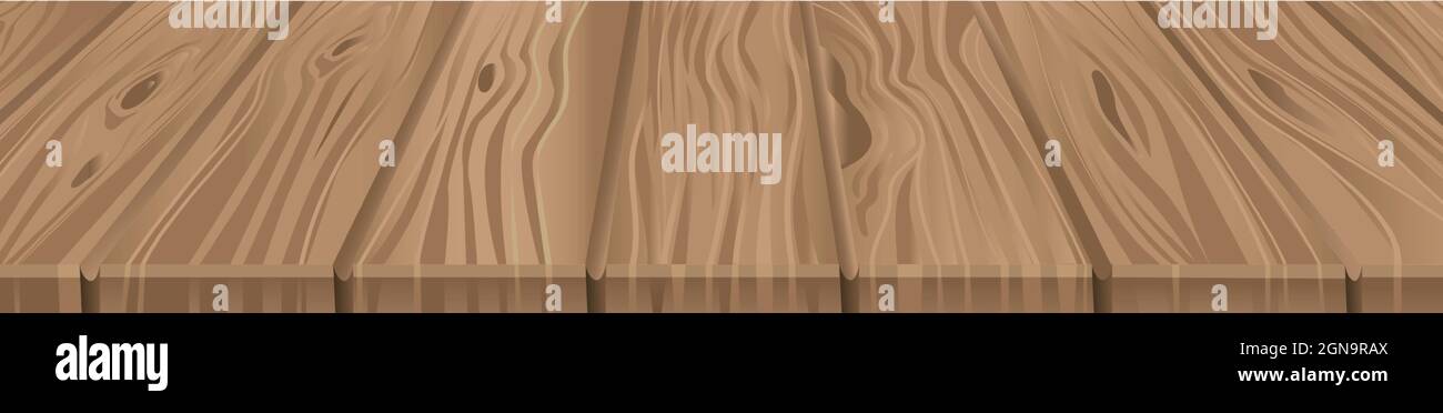 Large table top, wooden texture from boards, white background - Vector ...