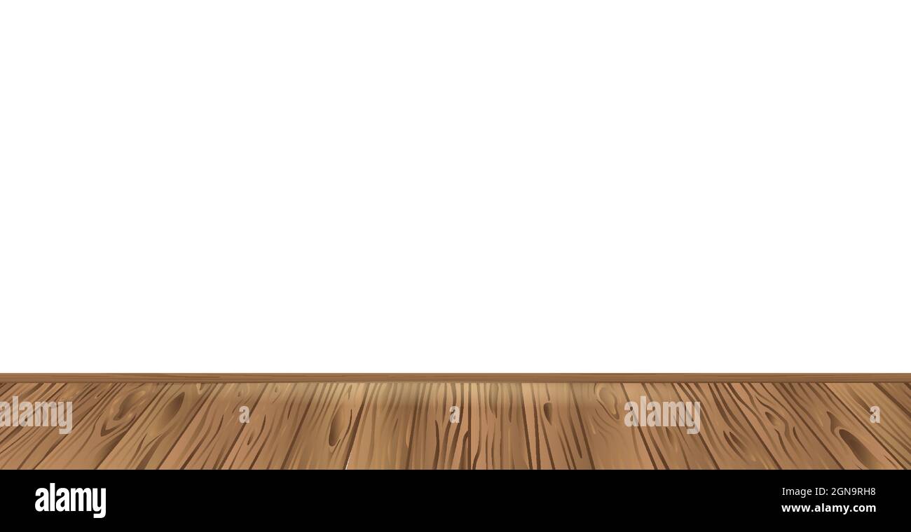 Realistic light wood floor and white wall, background for presentation ...