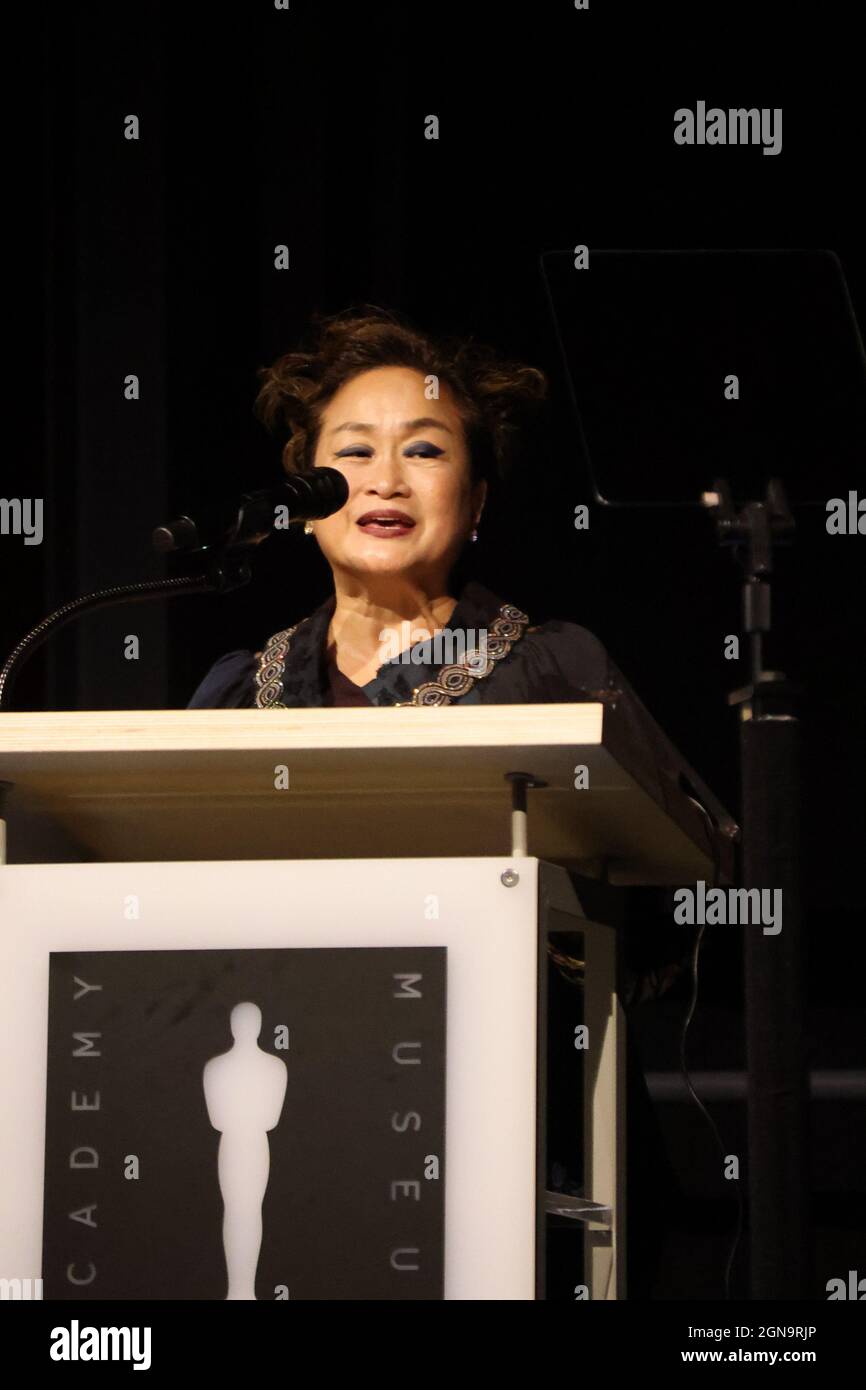 Miky Lee 09/21/2021 The Opening Press Event of the Academy Museum of ...