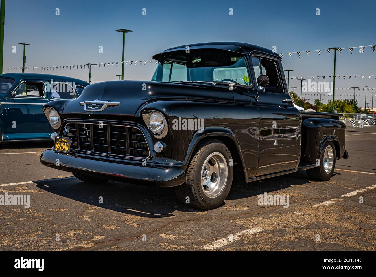 Reno, NV - August 3, 2021: 1955 Chevrolet Apache 3100 Pickup Truck at a ...