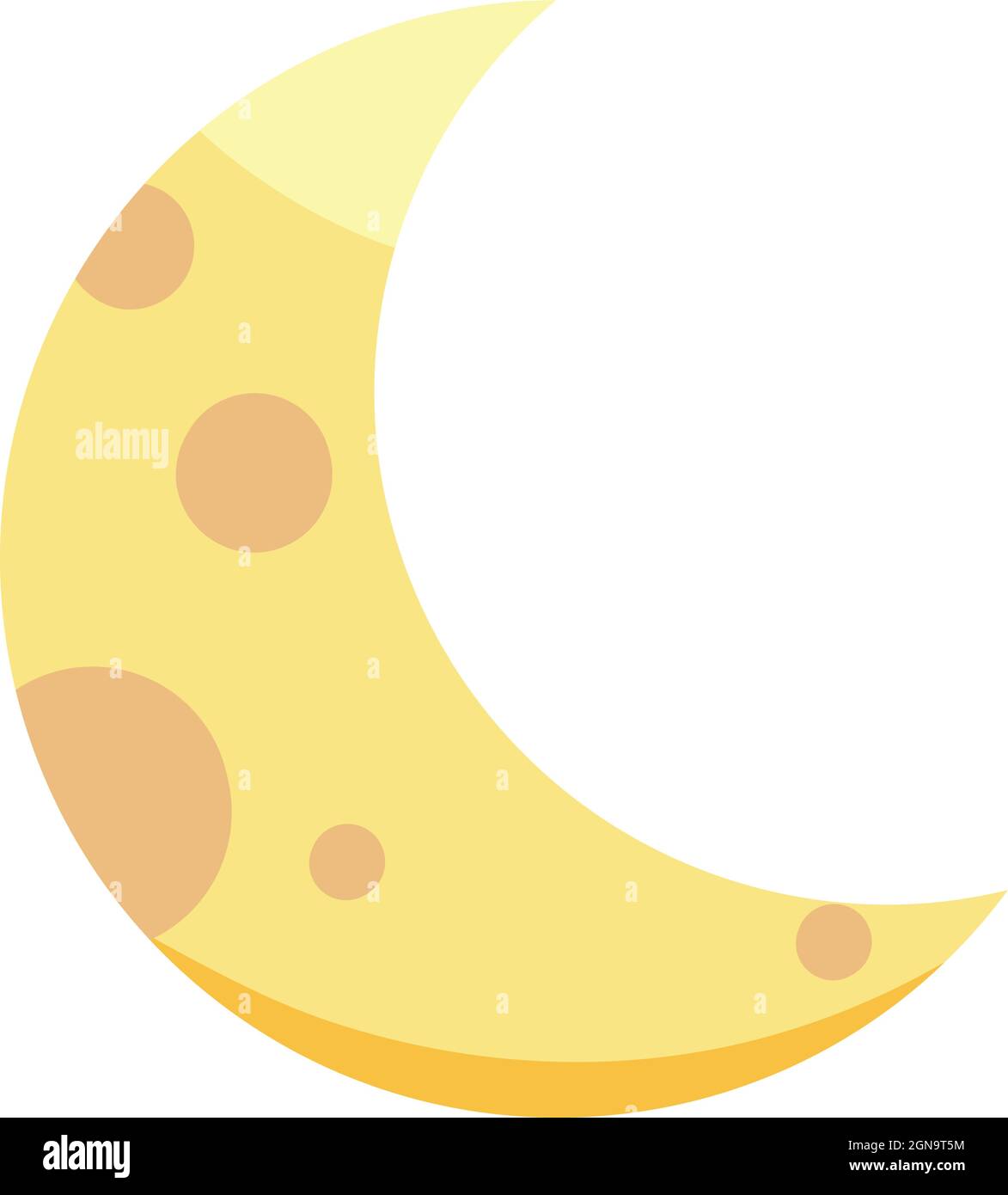 half moon icon on white background Stock Vector Image & Art - Alamy