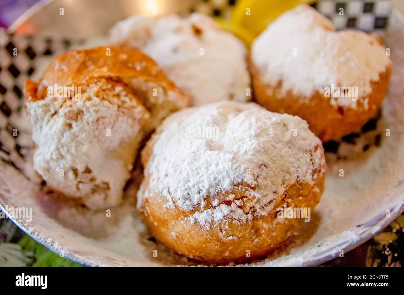 Beignets are pictured with a lemon wedge at Panini Pete’s, March 4 ...