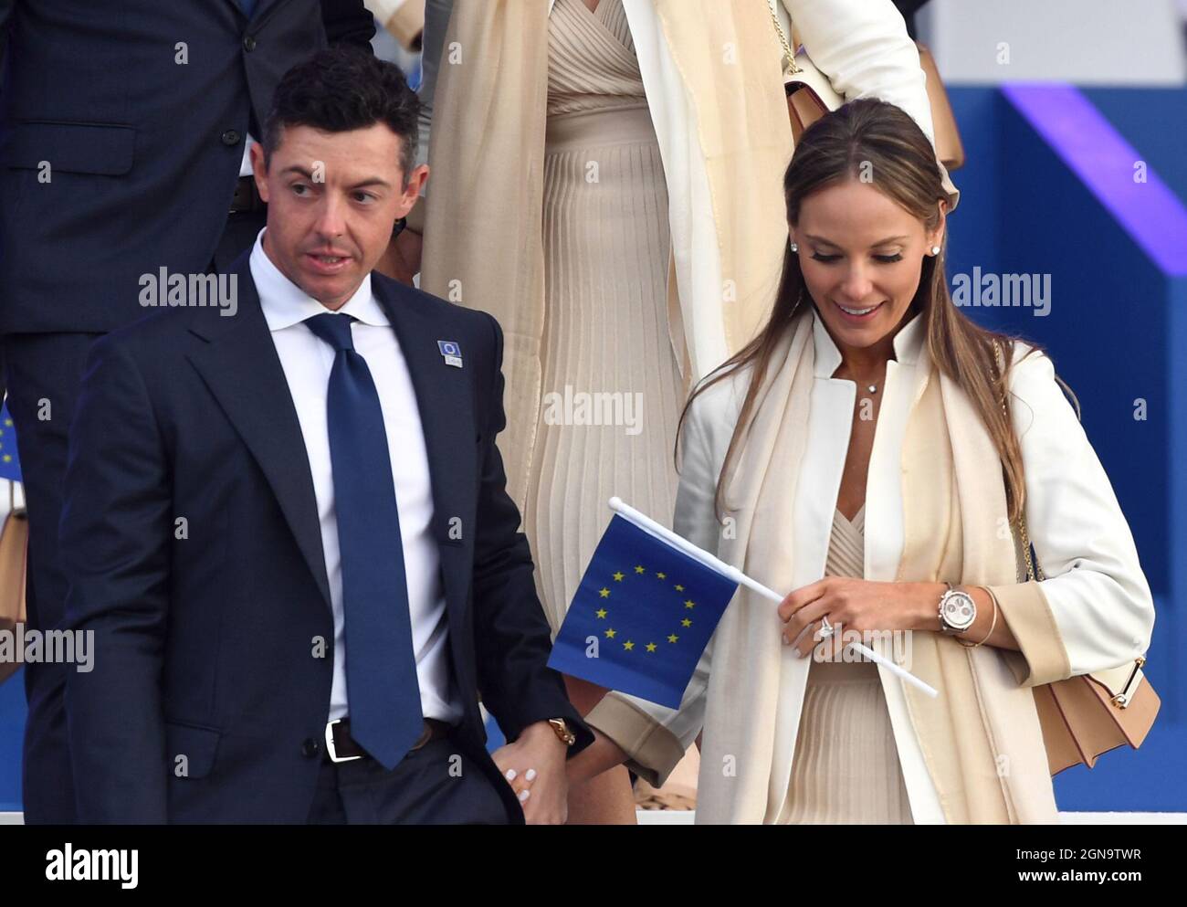 Team Europe's Rory McIlroy (left) and wife Erica Stoll during the ...