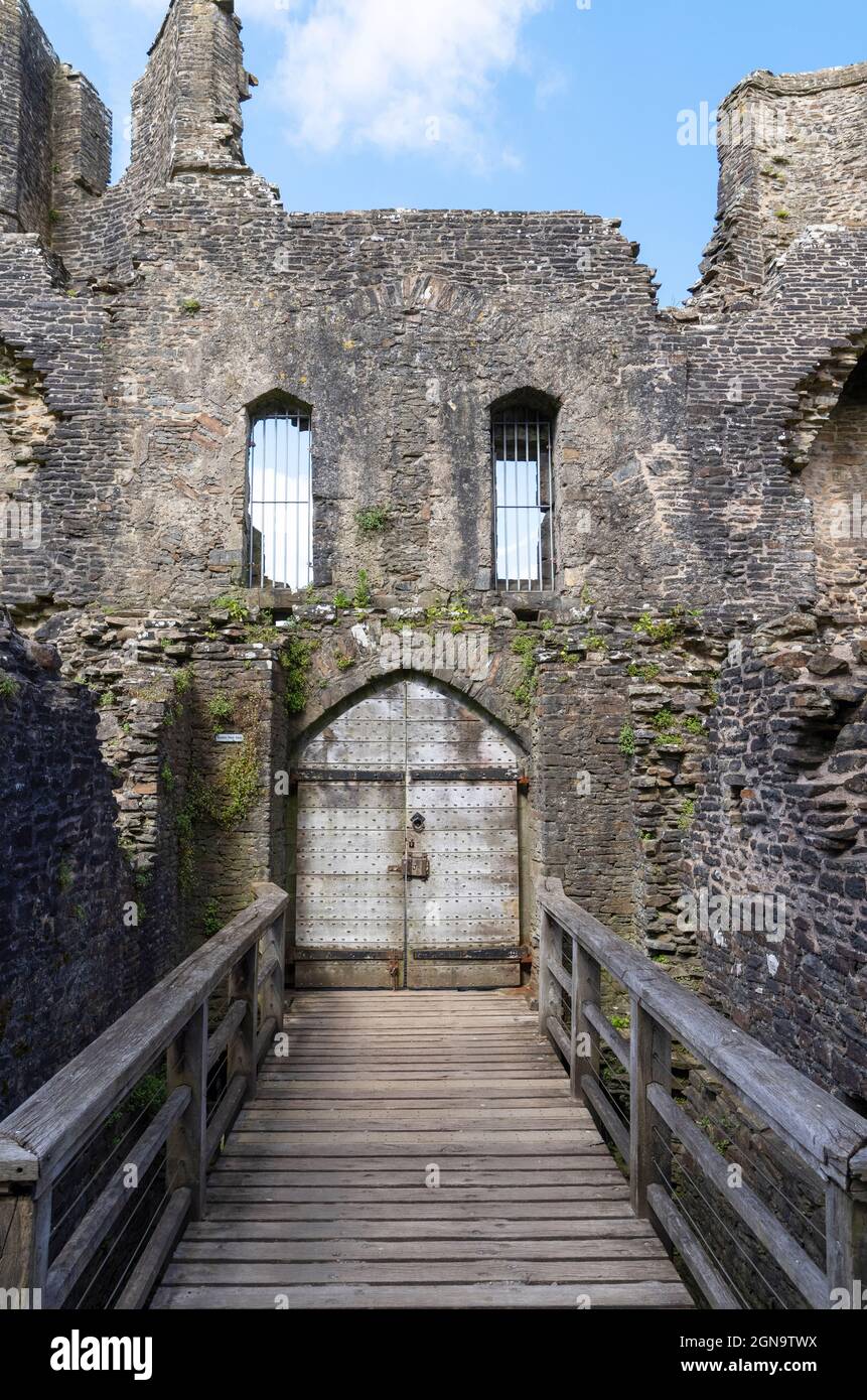 The Outer West Gatehouse of Caerphilly Castle, South Wales, UK Stock ...