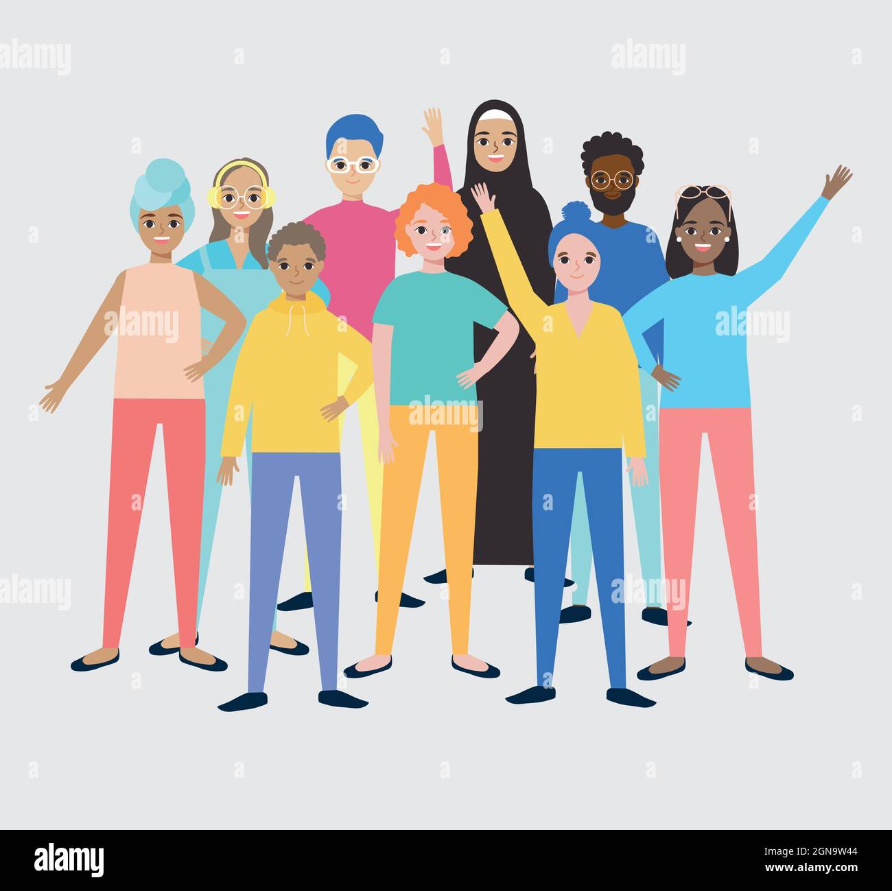 diversity people standing illustration design Stock Vector Image & Art ...